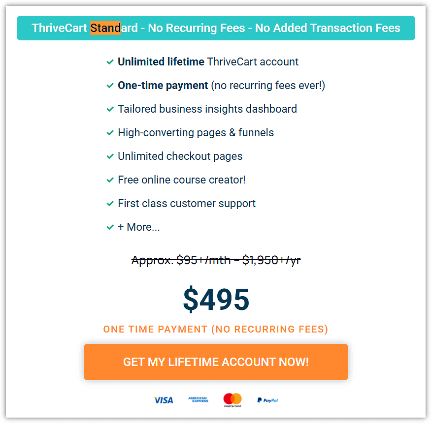 ThriveCart Standard Account